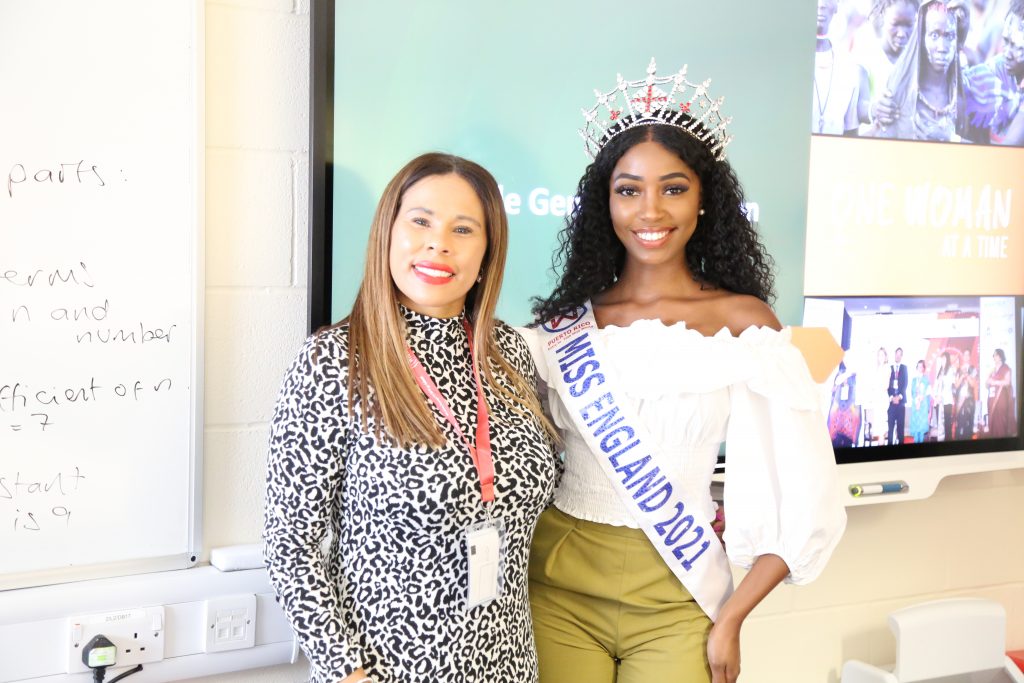 Miss England Visits Whalley Range School for important discussion with ...